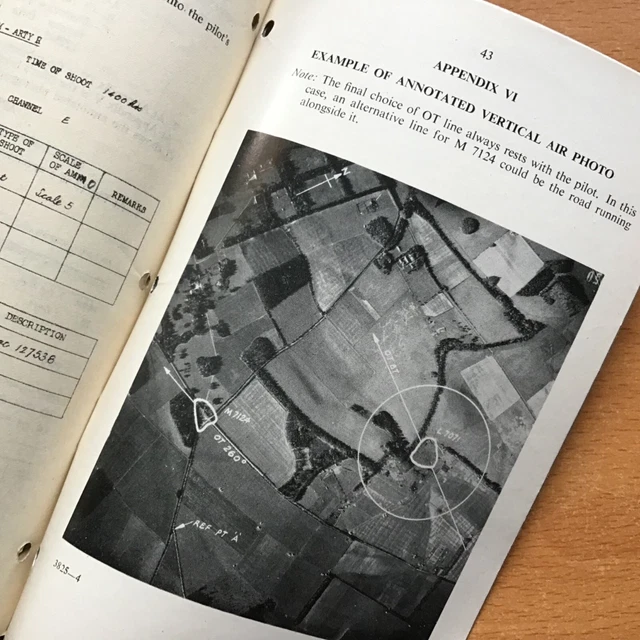 ORIGINAL BRITISH ARTILLERY Training Pamphlet: Reconnaissance & Raf ...