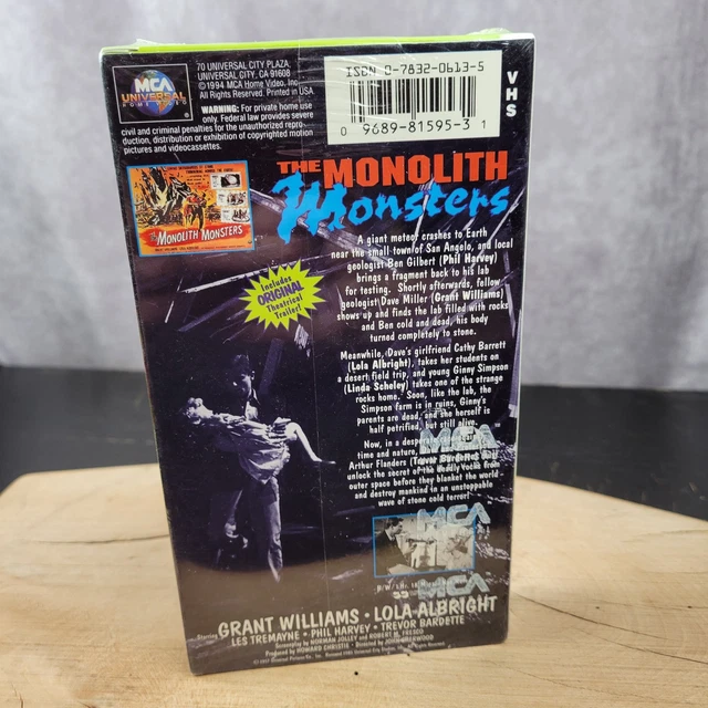 THE MONOLITH MONSTERS (VHS, 1994) Rare Sci-Fi Monster Movie New Sealed ...