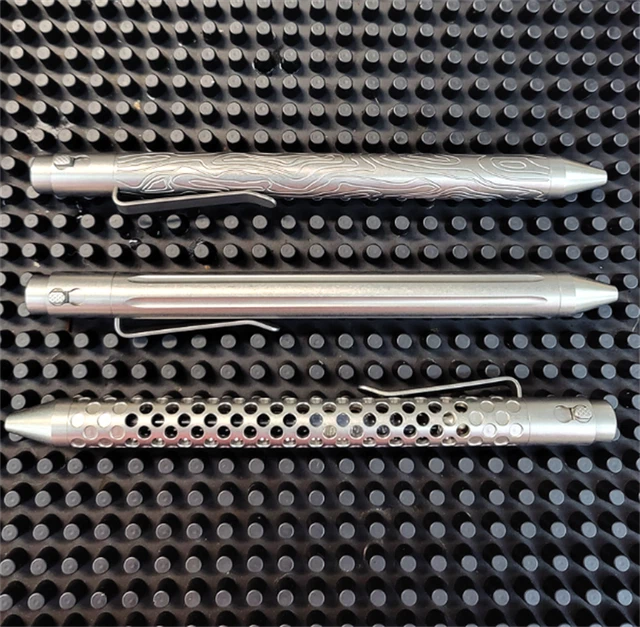 EDC TITANIUM ALLOY Double Locking Pen Ballpoint Signing Pen G2 Refill ...