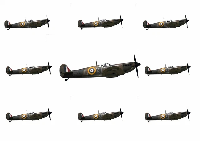 SPITFIRE PLANE BIRTHDAY Silhouette Edible A4 ICING SHEET Cake Topper ...