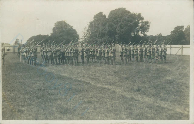 WW1 BRITISH ARMY Recruits in Drill Training at Camp real unposted £11. ...