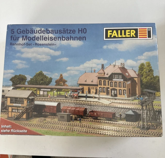 FALLER H0 BAHNHOFS-SET "Rosenstein" ungebauter Bausatz - eingeschweißt ...