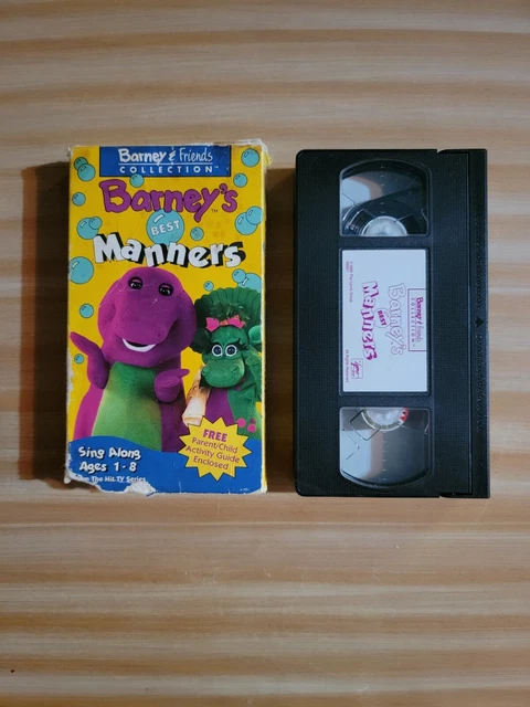 BARNEY AND FRIENDS Barneys Best Manners VHS Dinosaur 1993 Vintage RARE ...