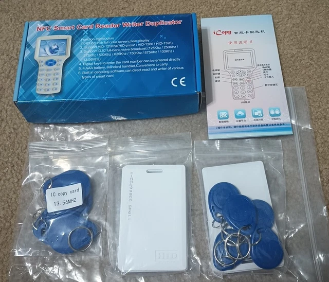 10 FREQUENCY NFC Smart Card Reader Writer RFID Copier Duplicator 125KHz ...