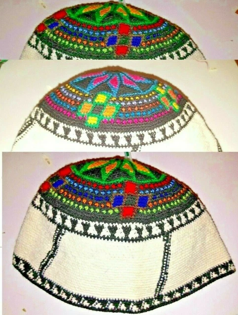 KURDISTAN KURDISH HANDMADE Hat Islamic Muslim Mosque Men Prayer Skull ...