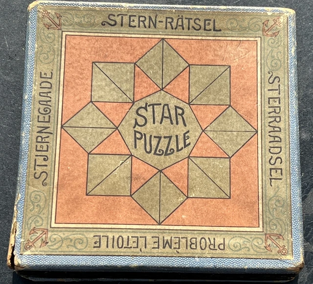 ANTIQUE 1890 STERN-RATSEL Star Puzzle Richter's Stone Block Toy Set ...