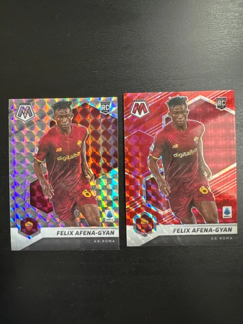 2021-22 PANINI MOSAIC Serie A FELIX AFENA-GYAN Roma #14 Lotto 2 RCs RED ...