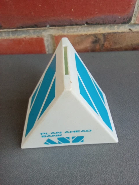 MONEY BOX - PLAN AHEAD BANK ANZ - Logo 1970-88 Hard Plastic ANZ ...