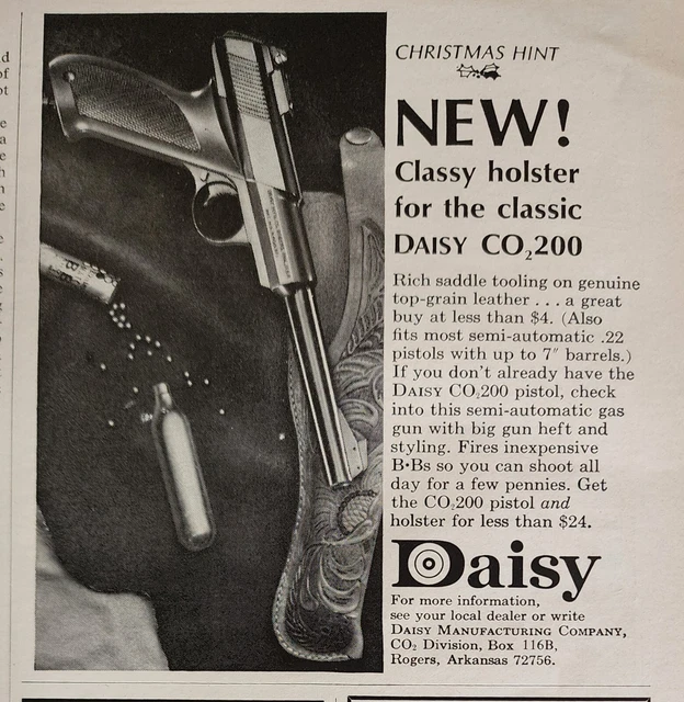 DAISY BB PISTOL Gun Magazine Ad Picture Vintage Wall Art Decor Display ...