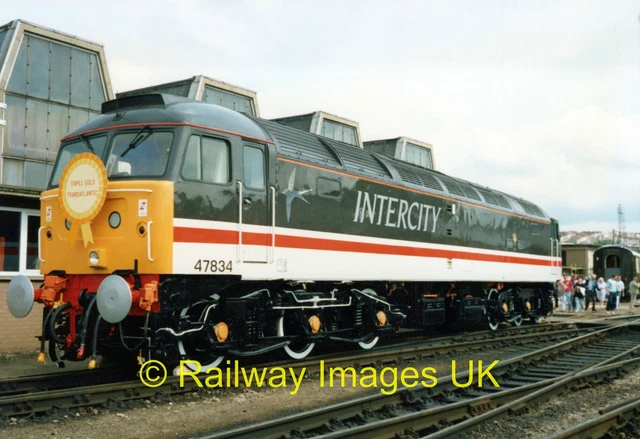 RAILWAY PHOTO 6X4 Class 47 47834 Intercity ex works unknown TMD c1990 £ ...