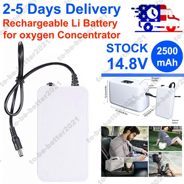 2500MAH 14.8V RECHARGEABLE Battery for Portable Oxygen Concentrator ...