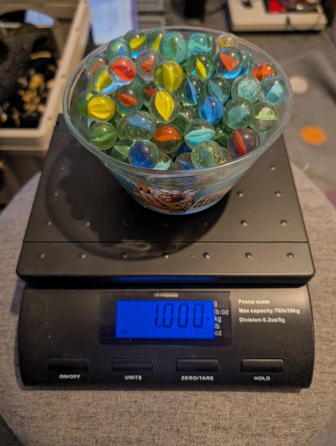2 POUNDS, 1KG Of Glass Marbles Multiple Types And Sizes. Christmas ...