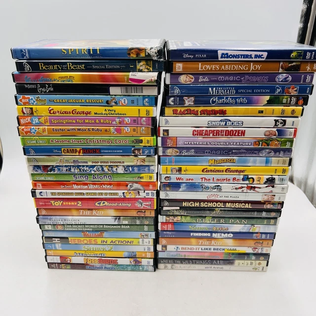 LOT OF 50 DVDs - Wholesale / Bulk DVDs Lot - Kids DVD Movies - AS ...