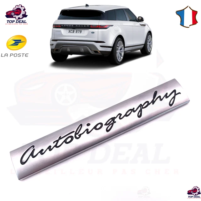 LOGO RANGE ROVER AUTOBIOGRAPHY 3D Emblème Stickers Autocollant silver ...
