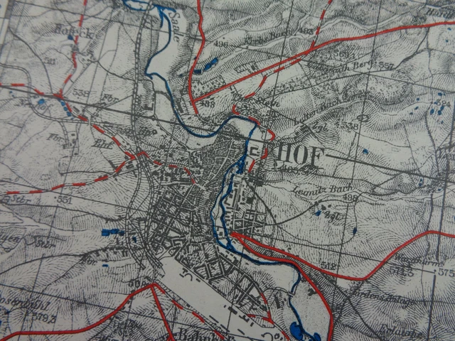 WW2 BRITISH MAP of GERMANY entitled "HOF" - BAVARIA - Scale 1:50,000 ...