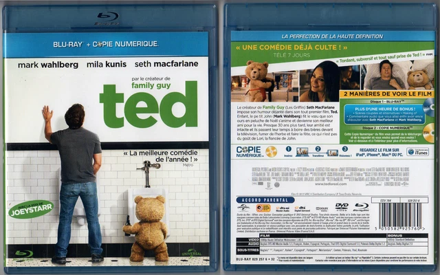 BLU-RAY - TED - Mark Wahlberg, Mila Kunis, JoeyStarr, Seth MacFarlane EUR 4,95 - PicClick FR