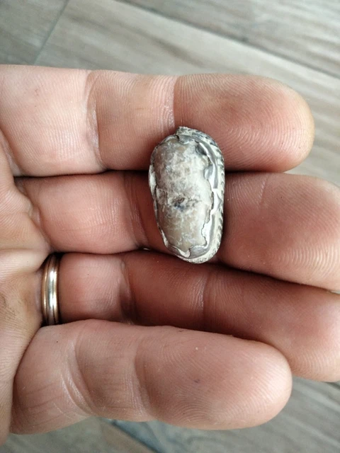 FIBULE ROMAINE BIJOU Argent Art Gallo Romain Antique Pendentif Pierre ...