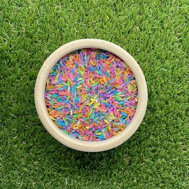 1KG SENSORY RICE. Rainbow Rice. Fine Motor. Sensory Tub Play. Coloured ...
