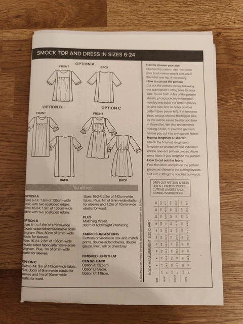 SEWING PATTERN - The Primer Pattern February 2024 Smock Top And Dress £ ...