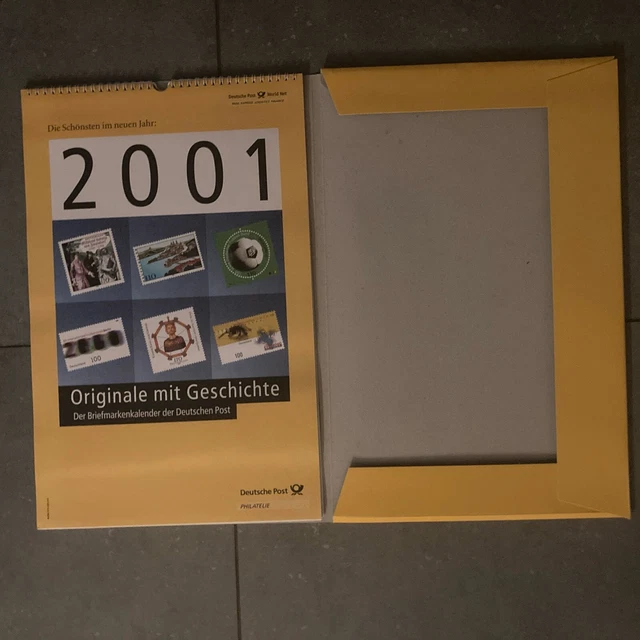 SAMMLUNG BRIEFMARKENKALENDER DEUTSCHE Post 2001, originale mit ...