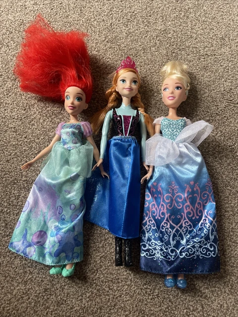 DISNEY PRINCESS DOLLS Cinderella Anna Ariel 30 cm £16.13 - PicClick UK