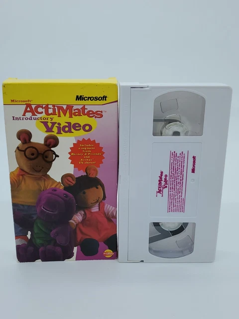 MICROSOFT ACTIMATES INTRODUCTORY Video VHS Barney & Friends & Arthur ...