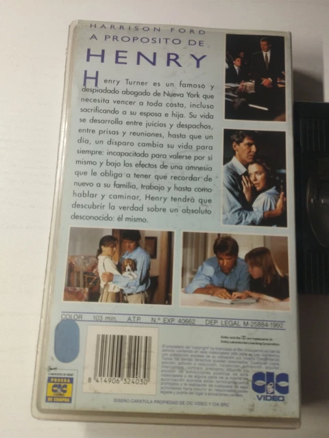 A PROPOSITO DE ÇHenry Harrison Ford Annette Bening - VHS Cinta Tape ...
