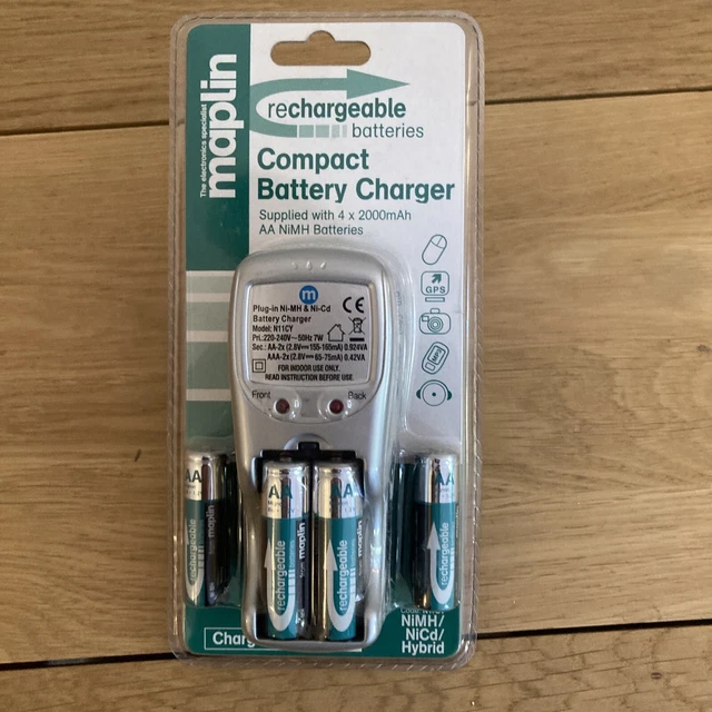 RARE VINTAGE MAPLIN Discontinued Rechargeable Batteries AA 2000mAh £8. ...