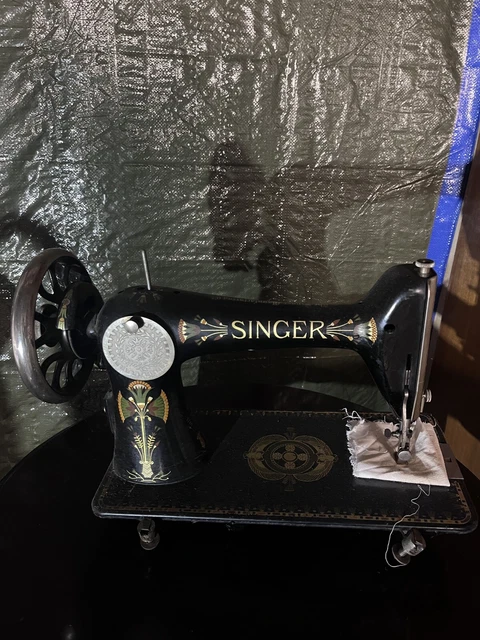 ALTE ANTIKE SINGER Nähmaschine Lotus 66 Selten Handkurbel EUR 169,99 ...