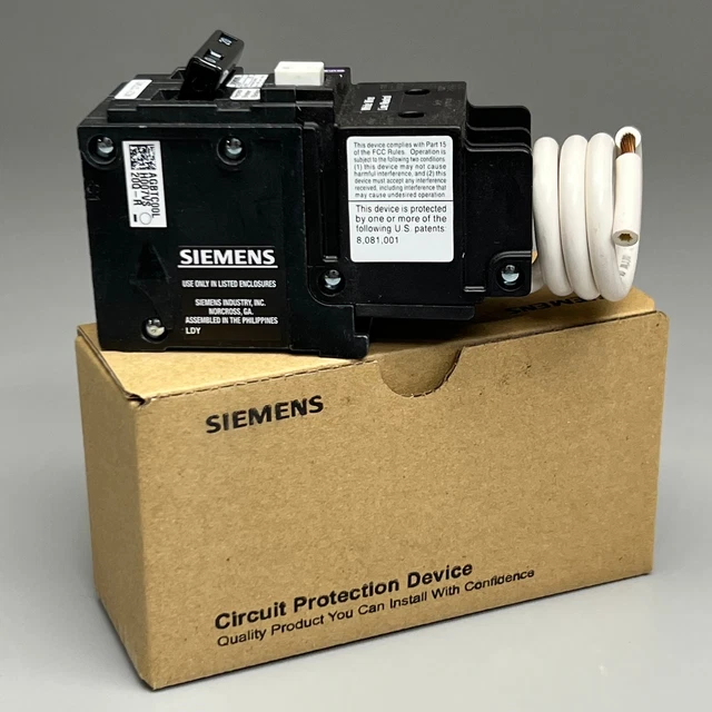 SIEMENS 20A 2 Pole Breaker w/ Ground Fault Circuit Interrupter 120V ...