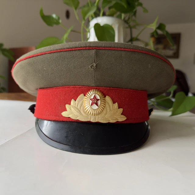 VINTAGE SOVIET UNION Russia USSR Armed Forces Military Parade Hat Field ...