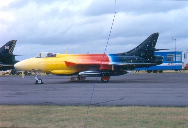ORIGINAL CIVIL AIRCRAFT Plane Colour Slide Of, Colourful Hunter G-Psst ...