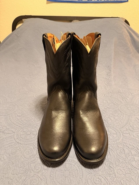 ARIAT BENCH MADE Clanton - Black Bison Leather - Size 12EE - EUC! £214. ...