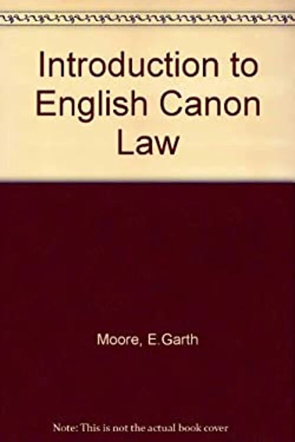 DE MOORE INTRODUCTION To English Canon Law E. Garth , Briden, Timoth EUR 4,30 - PicClick FR