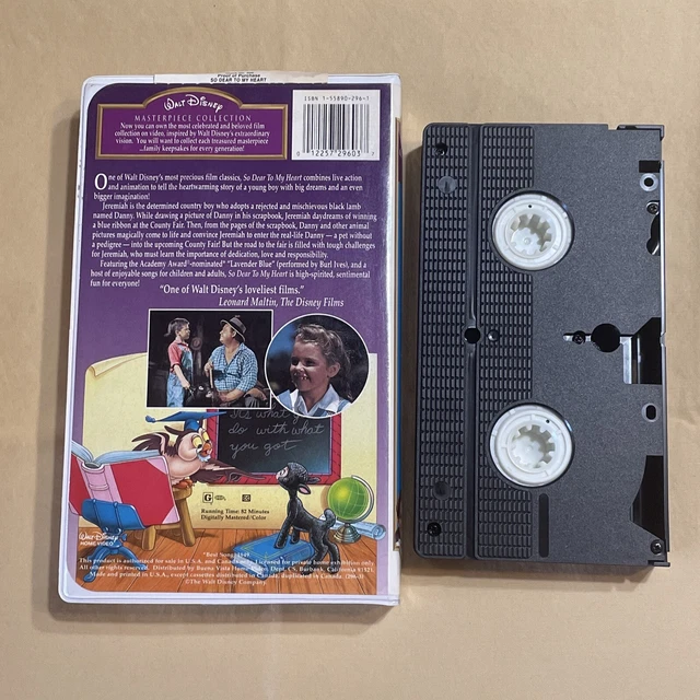 Vintage So Dear To My Heart Vhs Walt Disney Masterpiece Collection