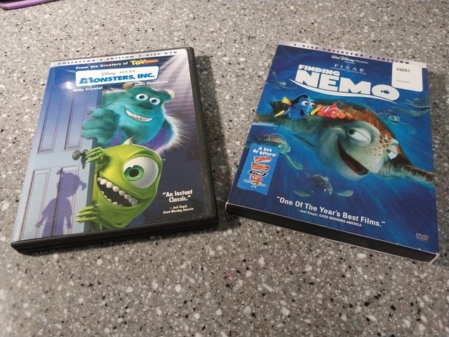 DISNEY 'S PIXAR finding Nemo 2 disc set.and monsters,Inc 2 disc set. £9 ...