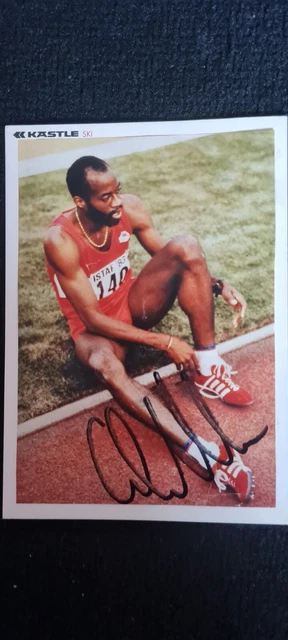 OLYMPIASIEGER EDWIN MOSES ( Hürdenlauf ) Original Autogramm / Autograph ...