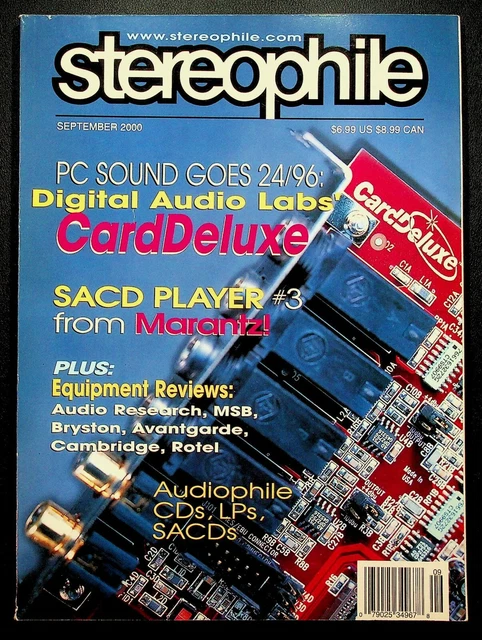 VINTAGE STEREOPHILE MAGAZINE September 2000 Marantz Audio Research MSB ...