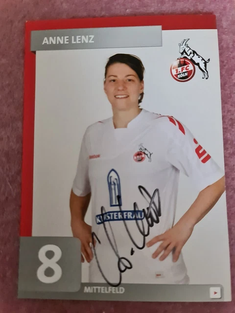 ANNE LENZ, 1.FC Köln, Frauenfußball, original signierte Karte EUR 1,00 ...