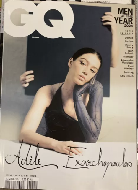 GQ FRANCE Nº181 Dec 2024/Janvier 2025 Cover Adèle Exarchopoulos#Damso#Justice EUR 9,90 - PicClick FR