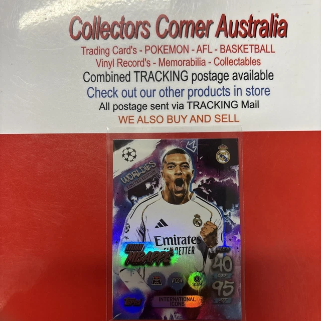 KYLIAN MBAPPE MATCH Attax 2025/26 Worldies Limited Edition Football ...