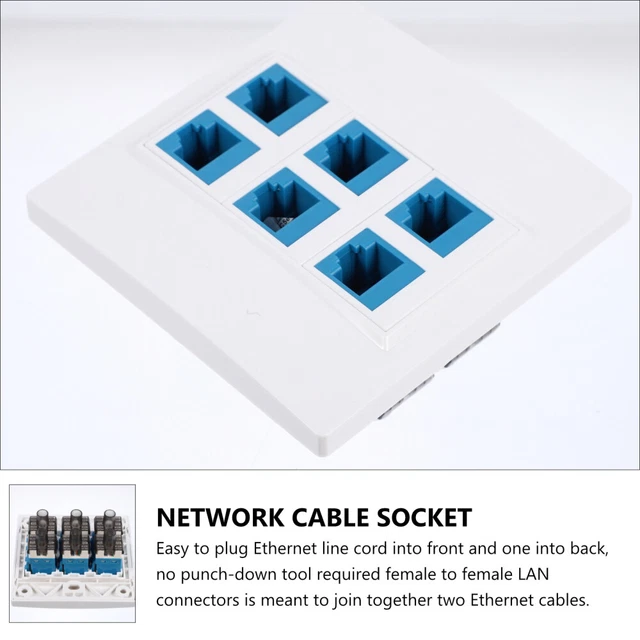 6 -PORT NETWORK Line Socket Wire 6-port Ethernet Wallplate Computer £14 ... 6 -PORT NETWORK Line Socket Wire 6-port Ethernet Wallplate Computer £14 ...