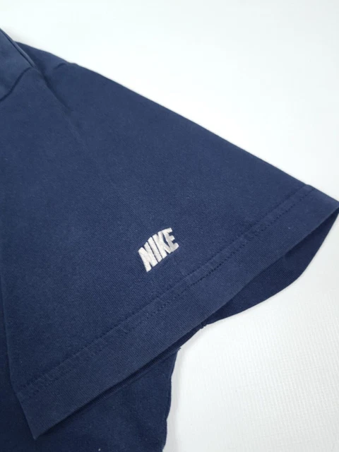 90S VINTAGE NIKE Big Embroidered Swoosh Logo Distressed Men's ~S Size T ...