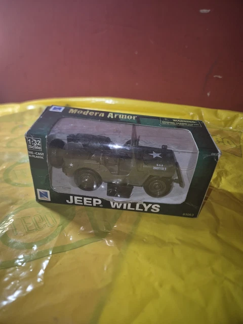 WWII JEEP WILLYS Die Cast WW2 Military US Army Vehicle Scale Model New ...