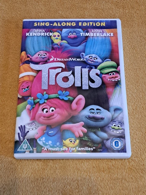 DREAMWORKS TROLLS SING Along Edition White Case Childrens Movie Film ...