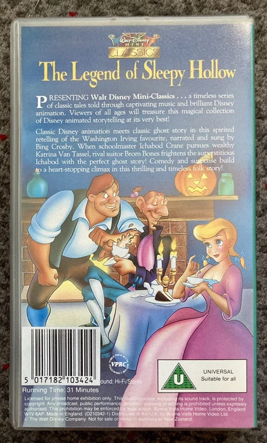 VINTAGE RARE WALT Disney VHS - Mini Classics - The Legend Of Sleepy ...