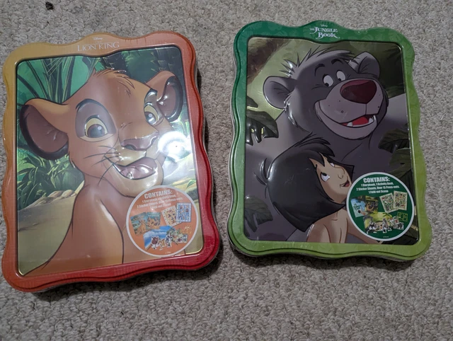 DISNEY ACTIVITY TINS Bundle - The Jungle Book and The Lion King New £7. ...