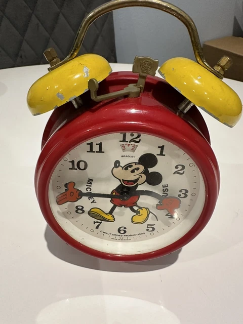 MICKEY MOUSE WIND Up Alarm Clock £10.00 - PicClick UK