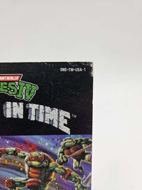 TEENAGE MUTANT NINJA Turtles IN TIME - Super Nintendo SNES - Manual Only $49.99 - PicClick CA