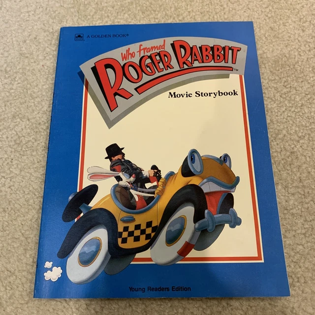 WHO FRAMED ROGER Rabbit Movie Storybook Golden Book Young Reader 1988 ...